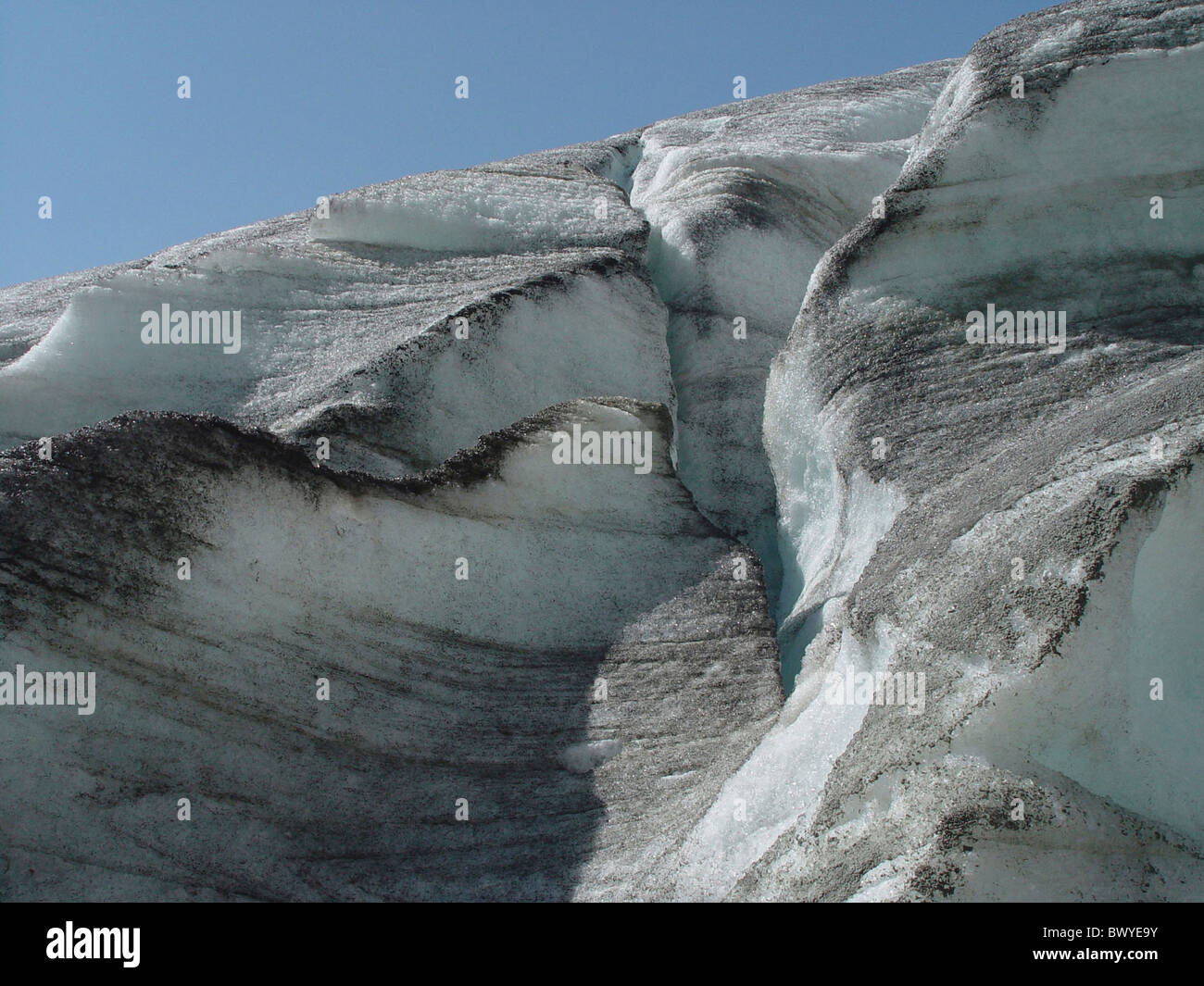 detail ice Furkagebiet glacier nature Oberwallis Rhone glacier glacier ...