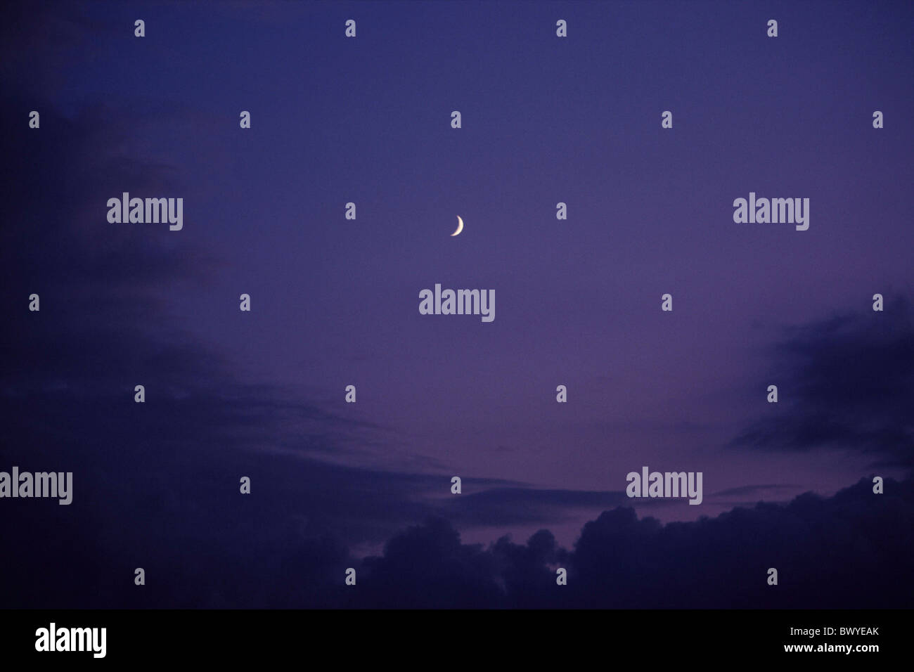 at night clouds dusk mood moon sickle moon nature night sky twilight ...