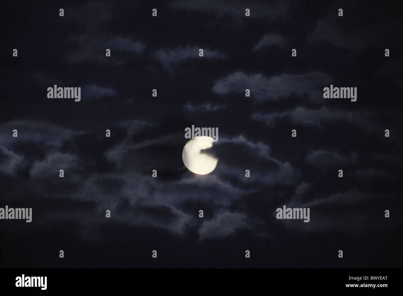at night clouds full moon moon nature night sky Stock Photo - Alamy