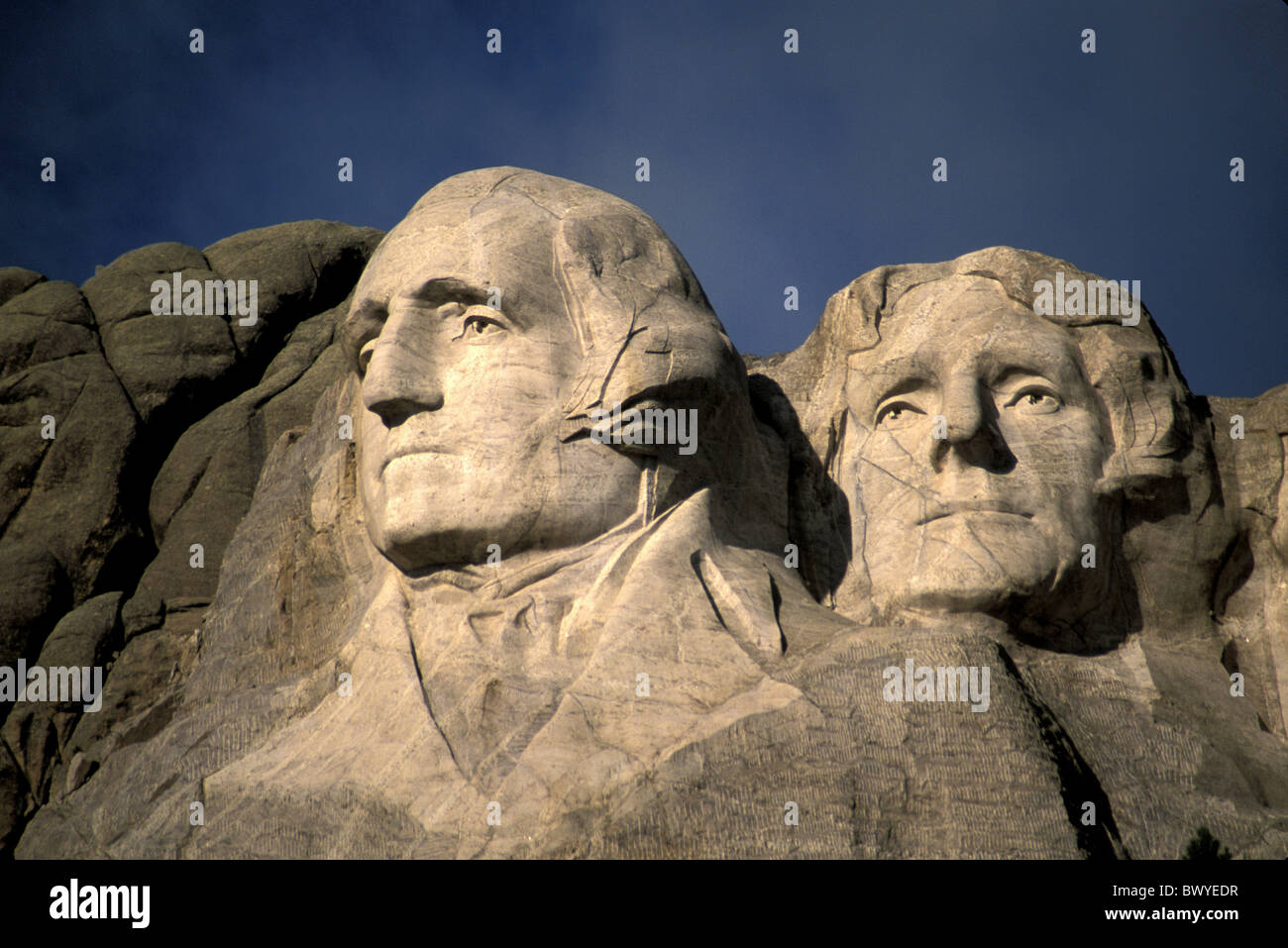 heads monument Mount Rushmore presidents rock South Dakota USA America ...