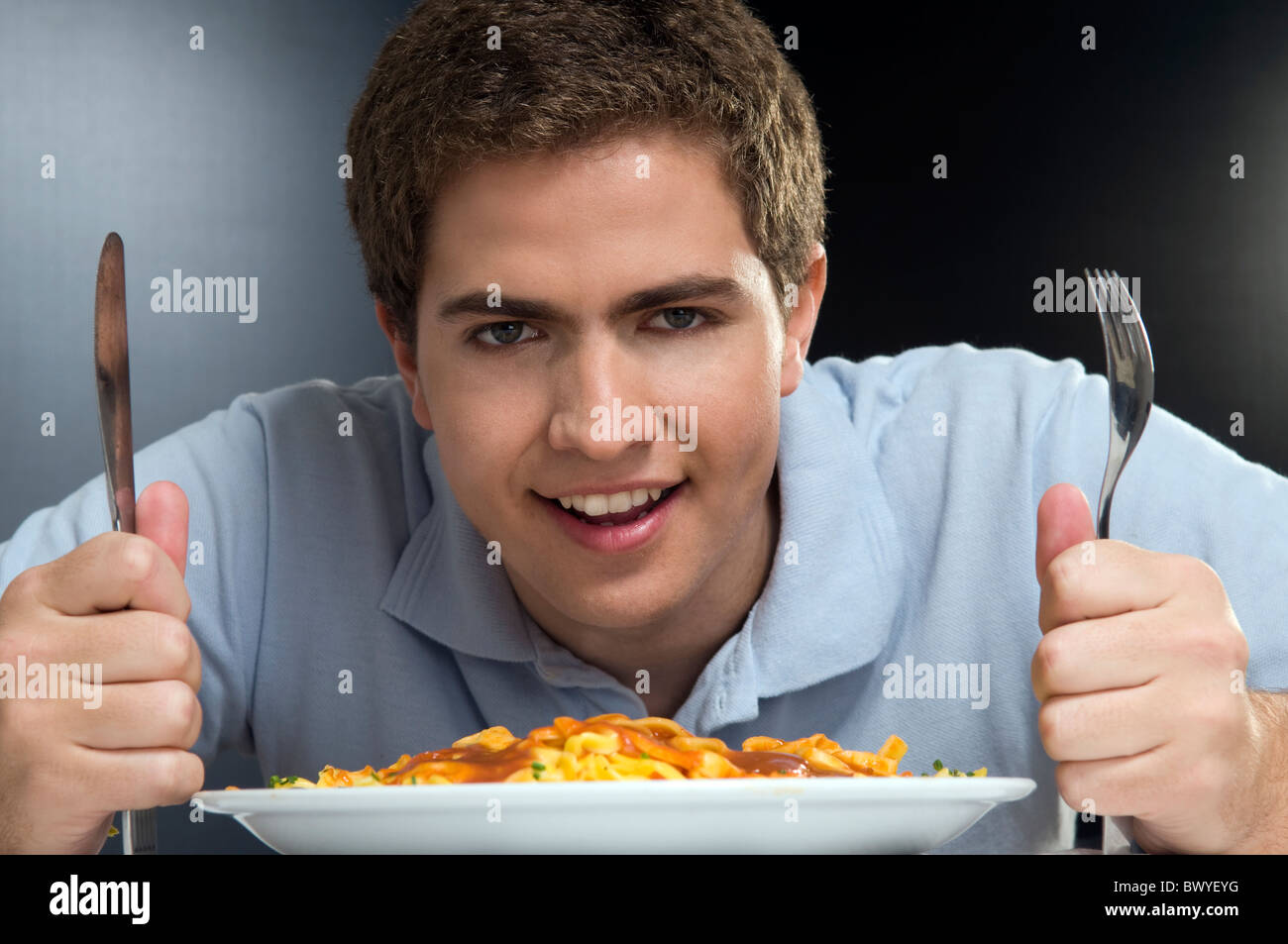 Pasta man model hi-res stock photography and images - Alamy