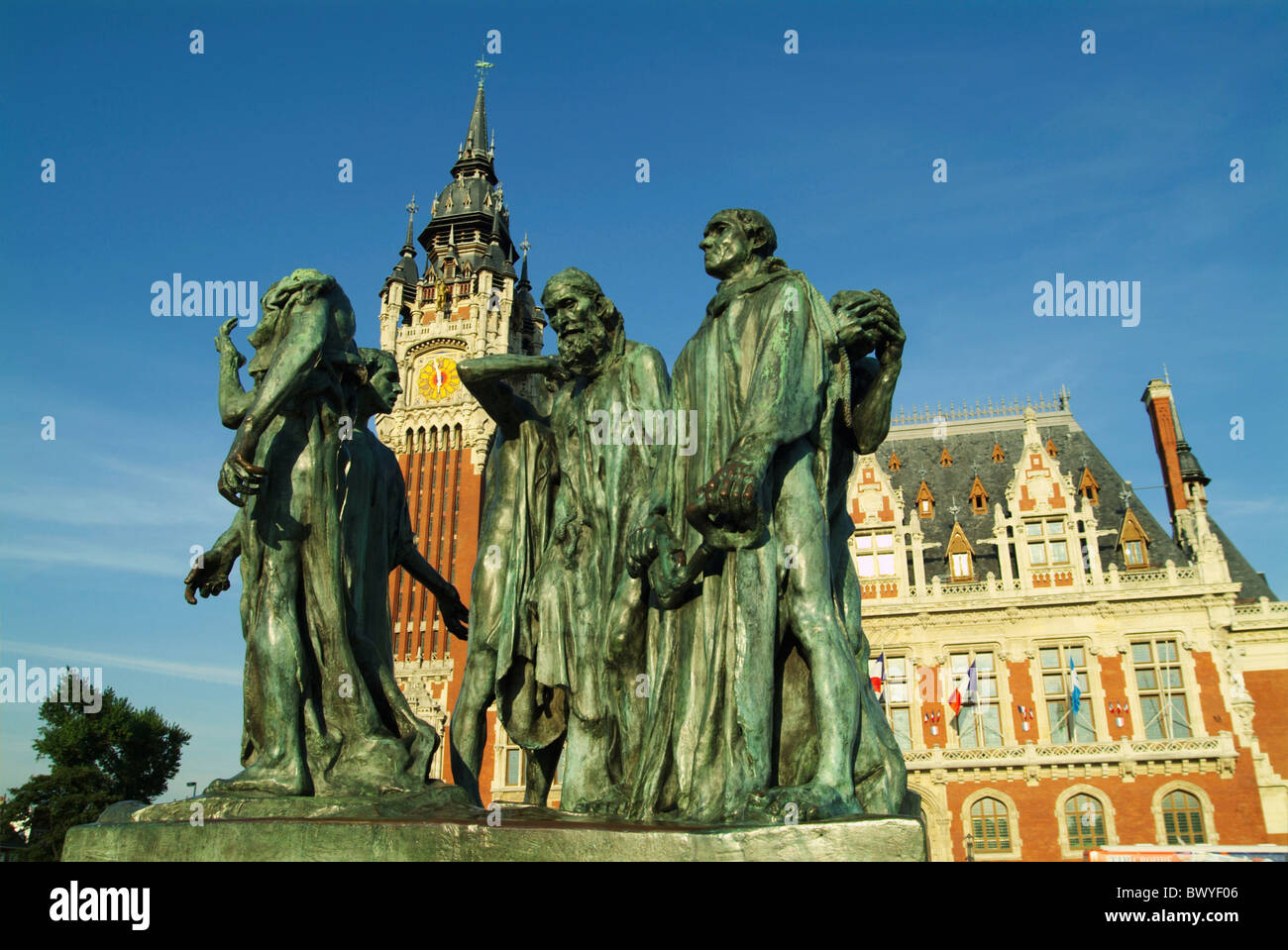 Sculpture citizens calais auguste rodin hi-res stock photography and ...