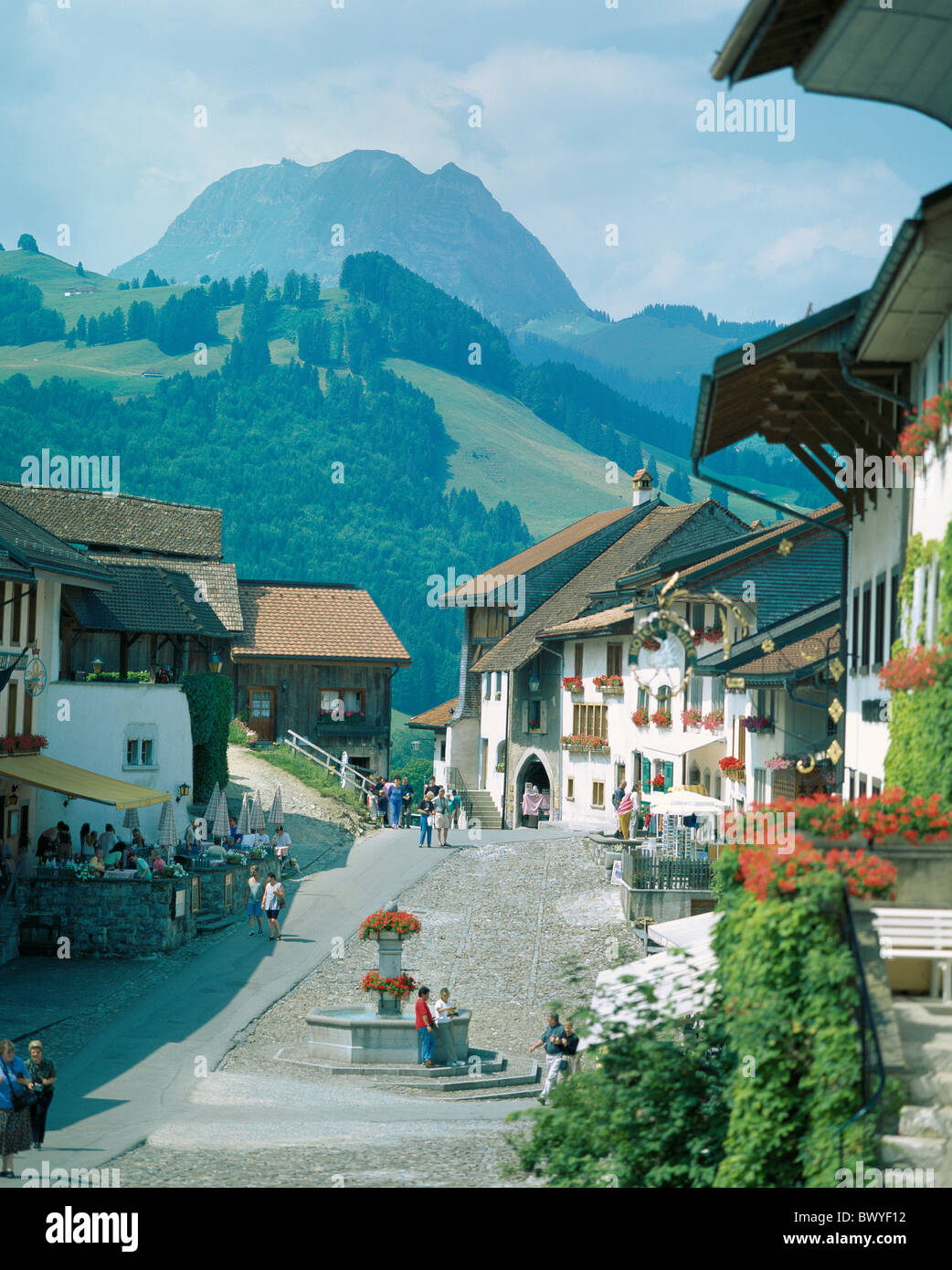 women's lake autumn kitsch Kramsach scenery Austria Europe reed lake ...
