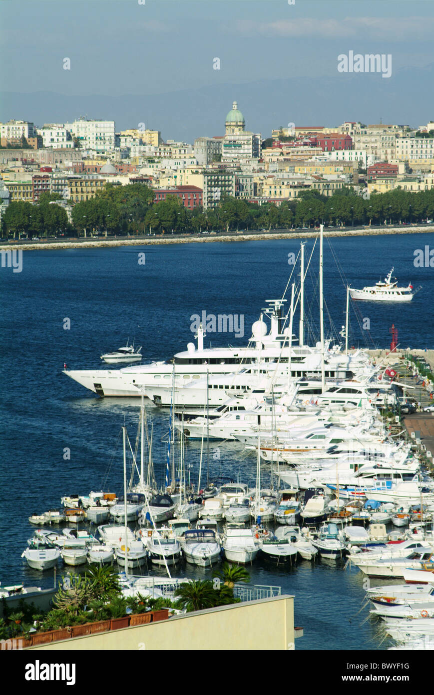 boats Campagna city coast harbor Italy Europe Naples port sea town ...