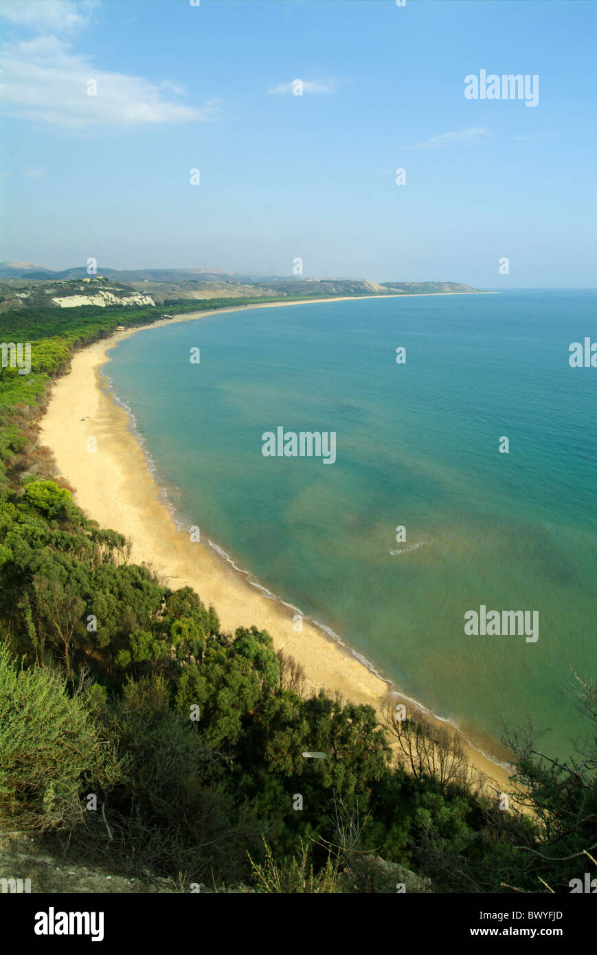 beach coast Eraclea Minoa Italy Europe overview scenery landscape sea ...
