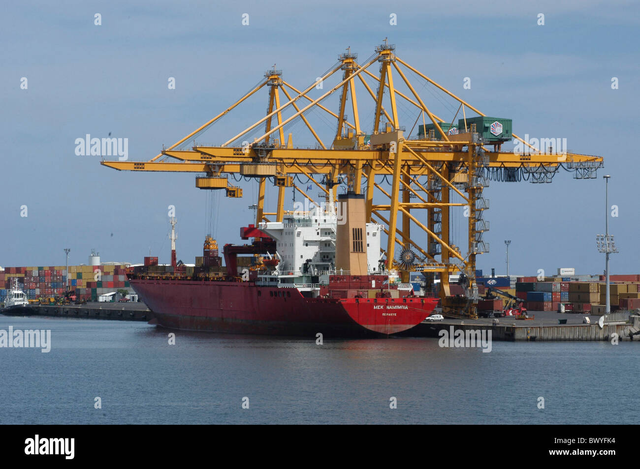 container container ship freight harbour harbour port industry ship ...