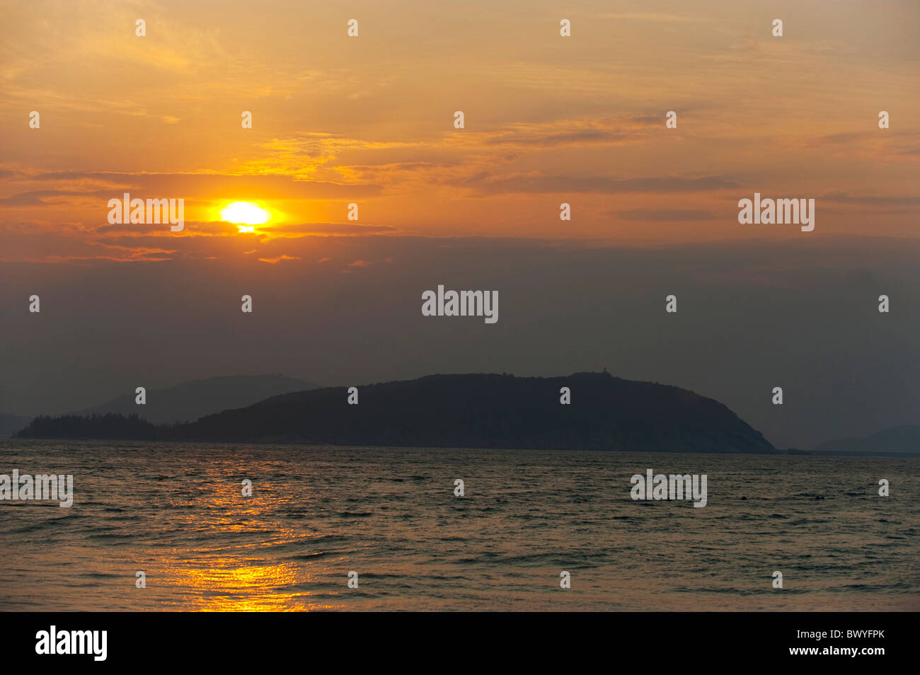 Dramatic sunset, Sanya, Hainan Province, China Stock Photo - Alamy