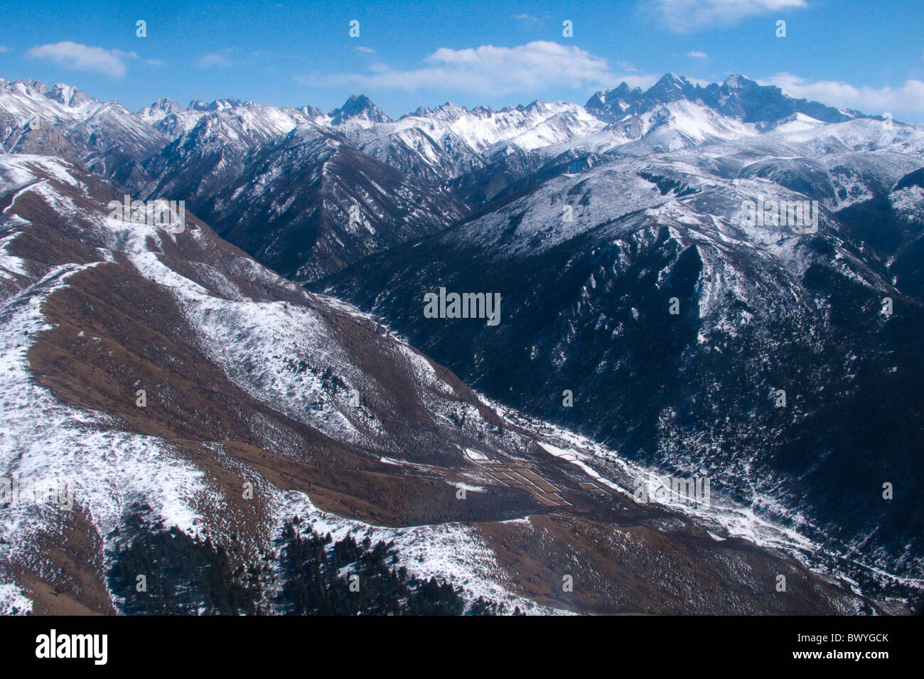 Magnificent mountain range, Dagu Glacier Scenic Area, Dagu Natural ...