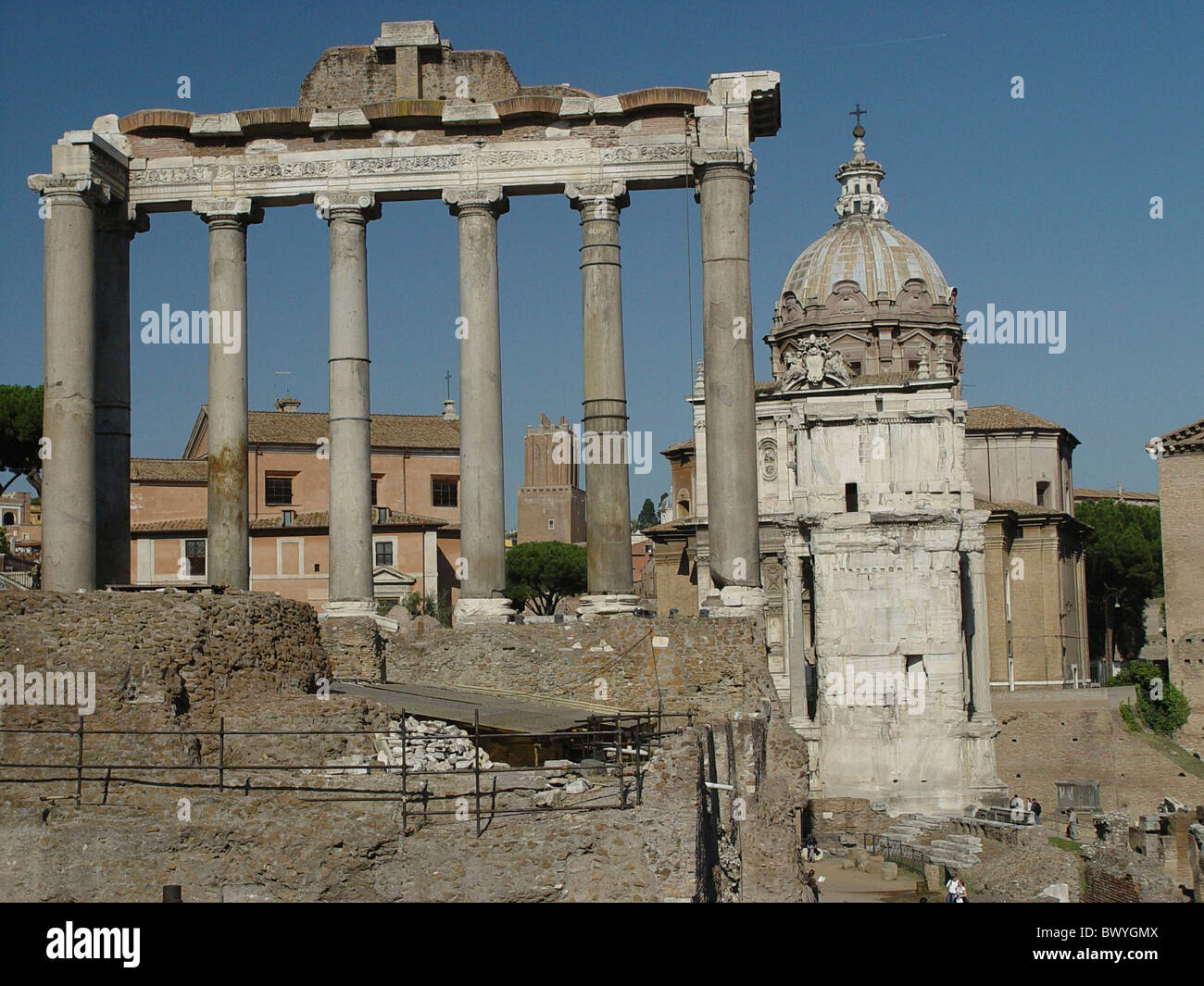 antique antiquity architecture columns forum Romanum historical Italy Europe Roman Rome ruins ...