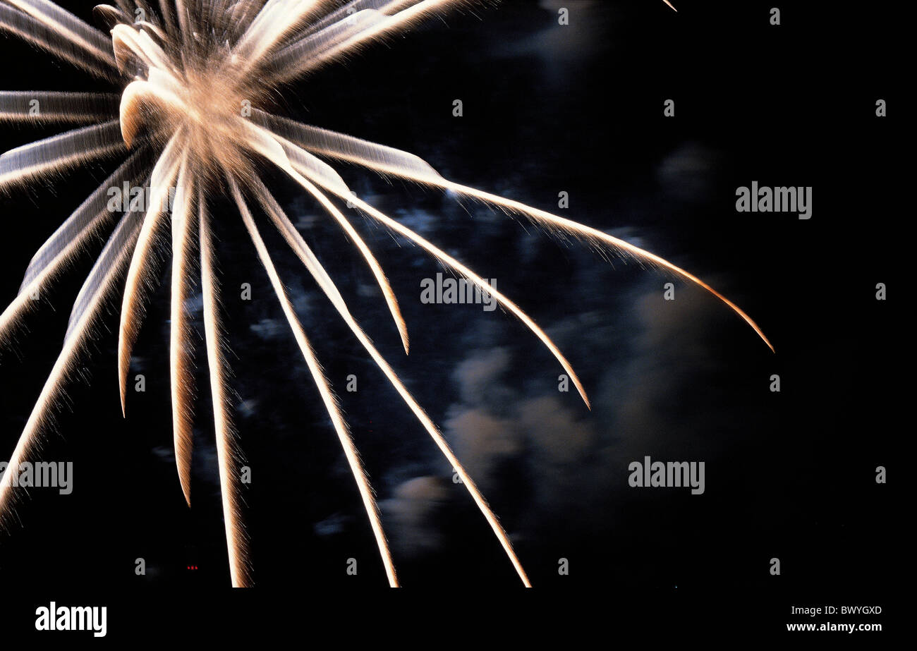 at night Fireworks night explosion party light Stock Photo - Alamy
