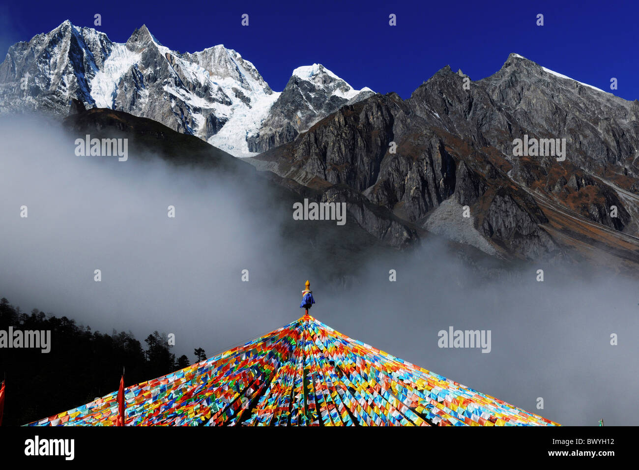 Gongga Mountain, Kangding, Garze, Sichuan Province, China Stock Photo ...