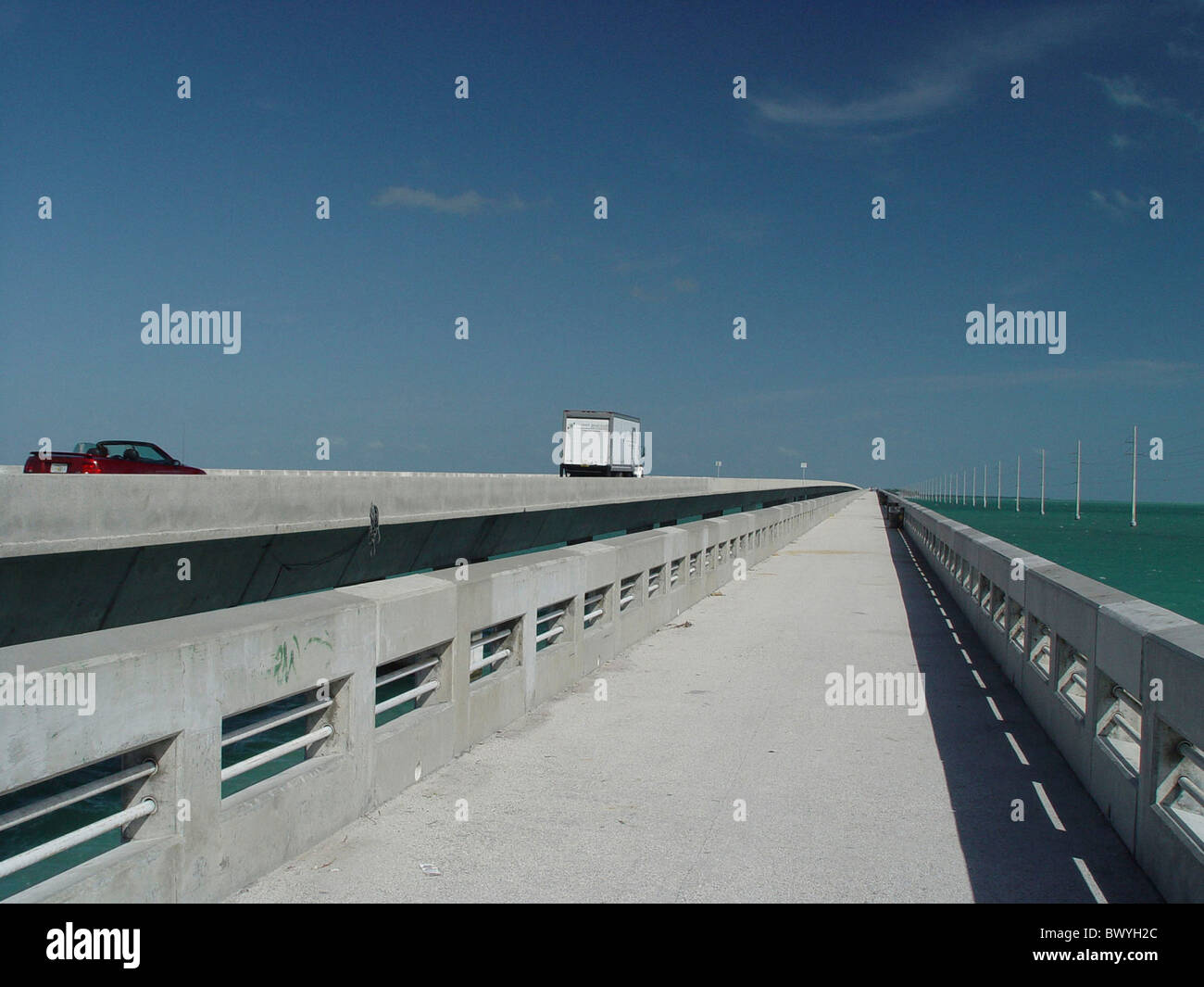 bridge coast connection Florida Keys Highway managements pavement sea ...