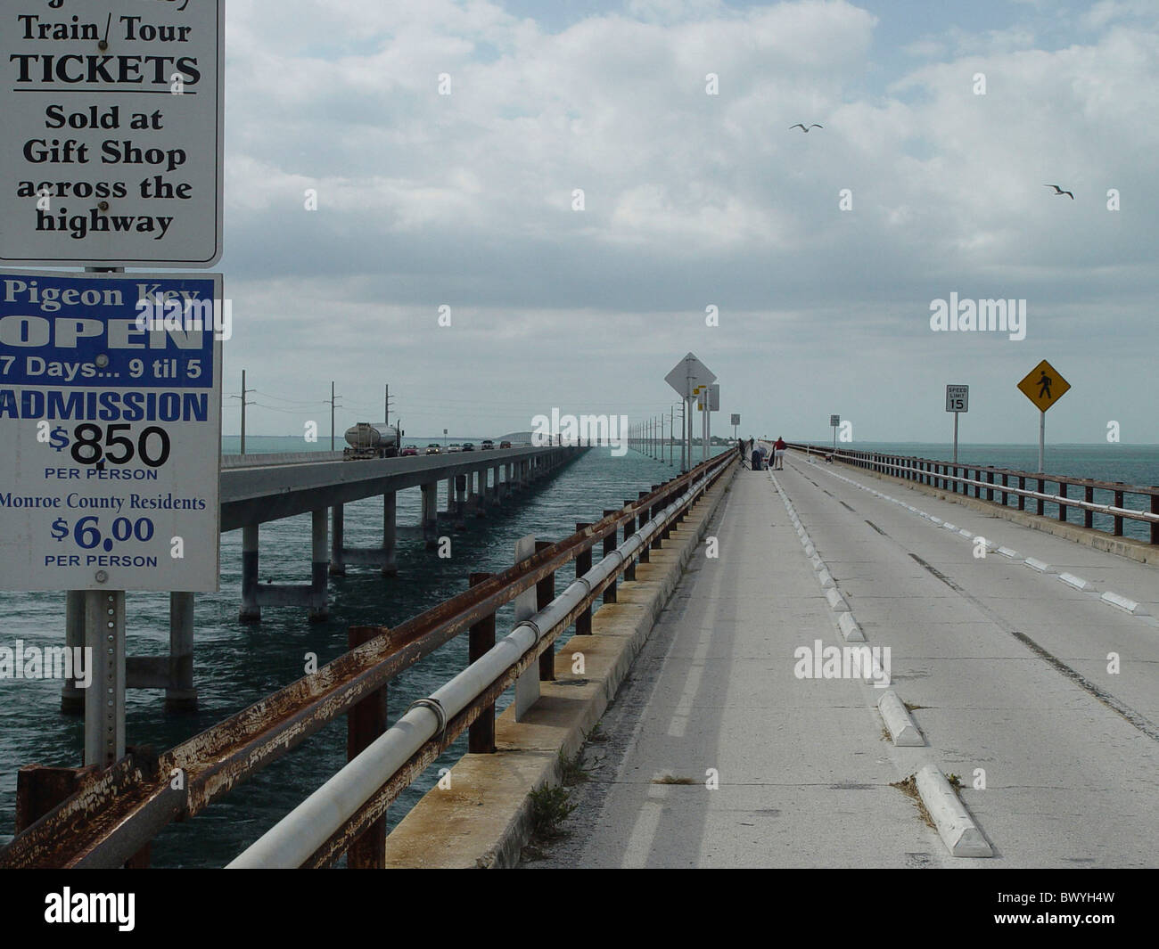 boards bridge bridges coast Florida Keys sea Seven Mile bridge signs ...