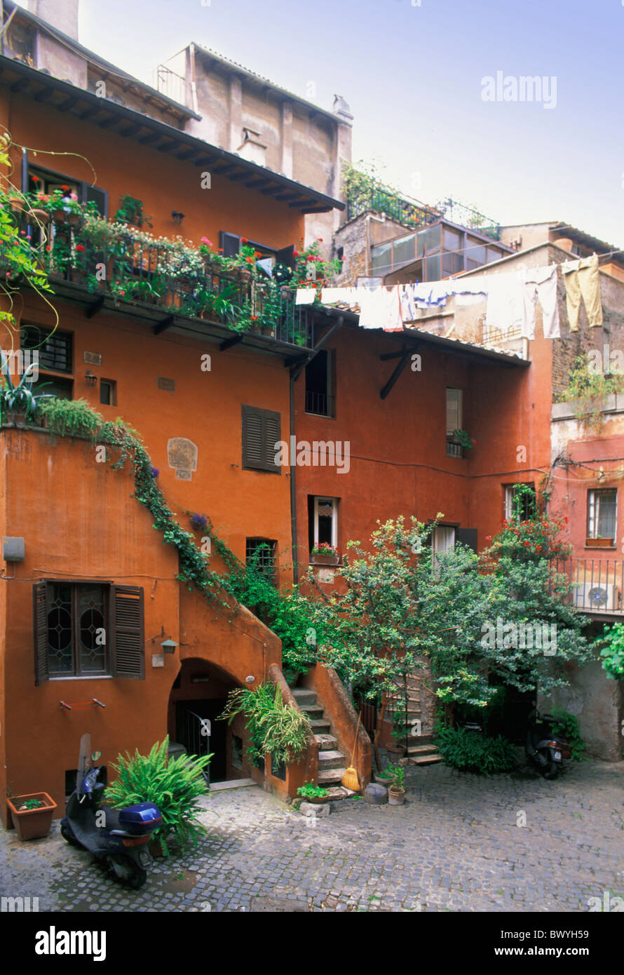 flowers house home idyllic Italy Europe Mediterranean plants Rome ...