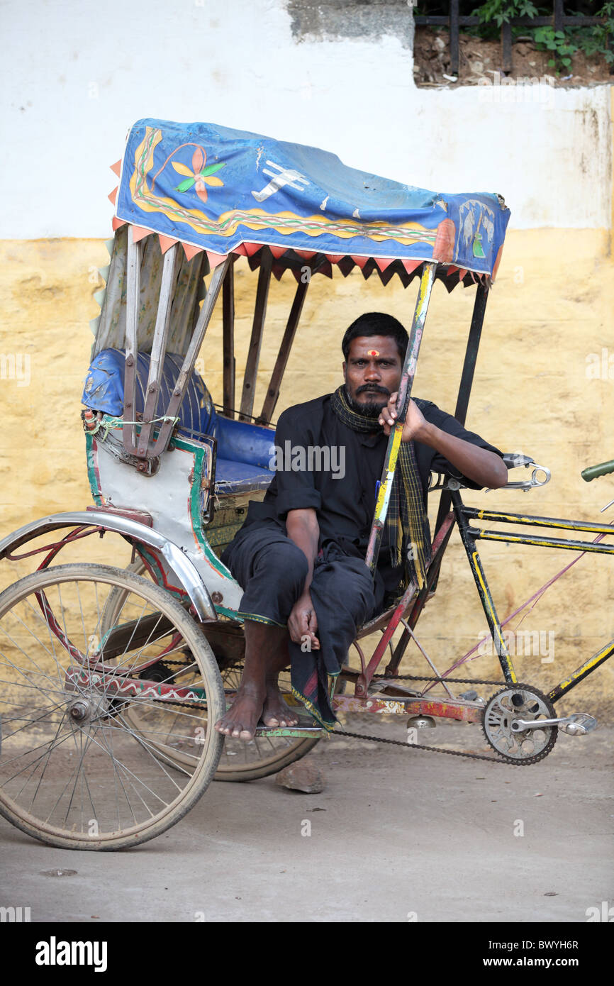 rickshaw driver Andhra Pradesh South India Stock Photo - Alamy