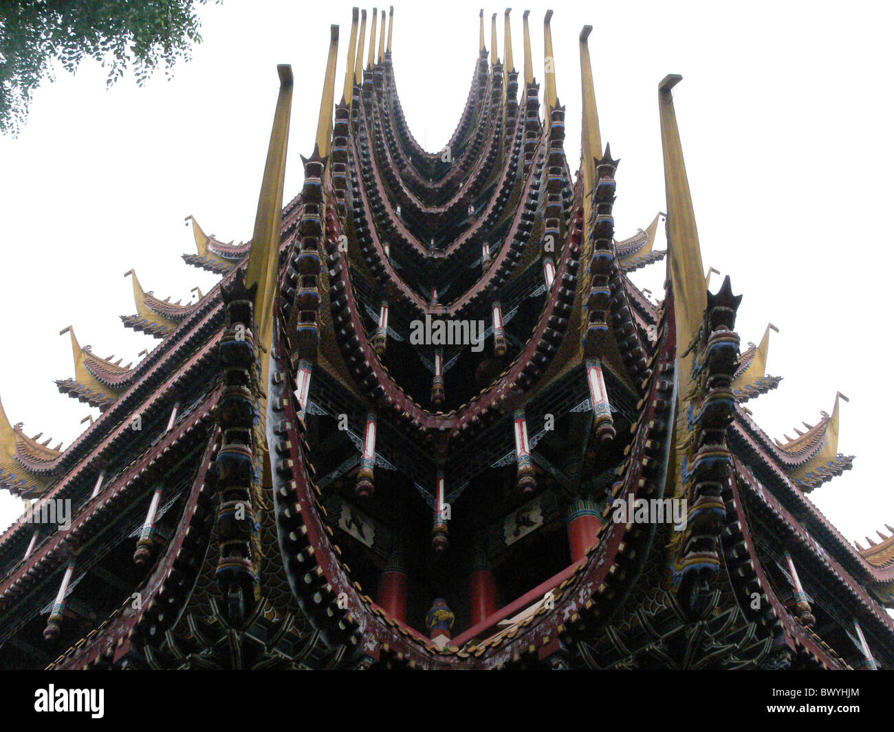 Roof structure of Guanyin Pavilion, Lingquan Temple, Lingquan Scenic ...