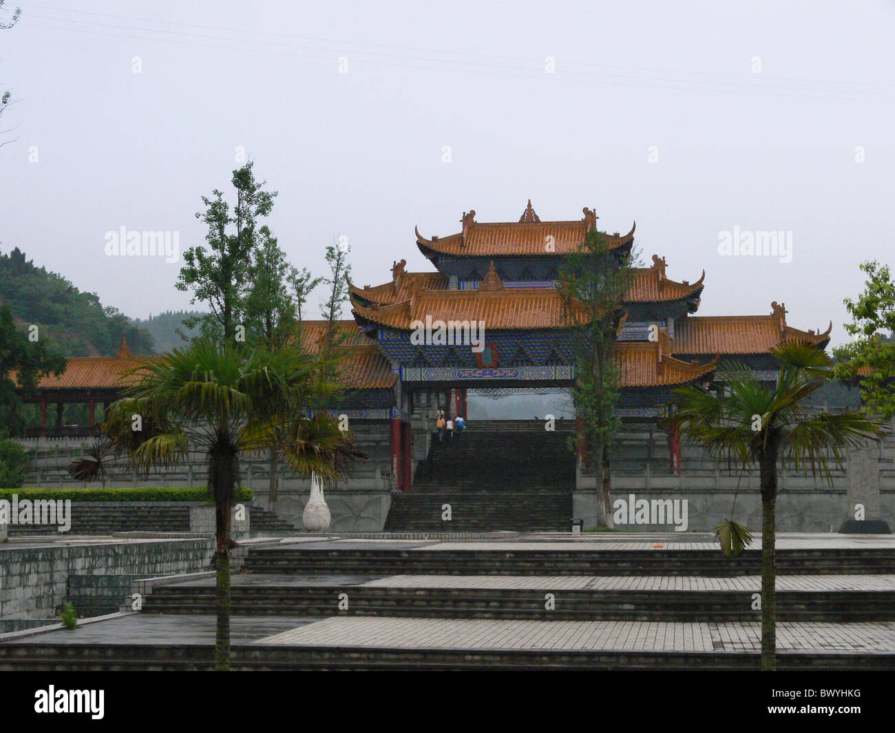 Entrance of the Guangde Temple, Suining, Sichuan Province, China Stock ...