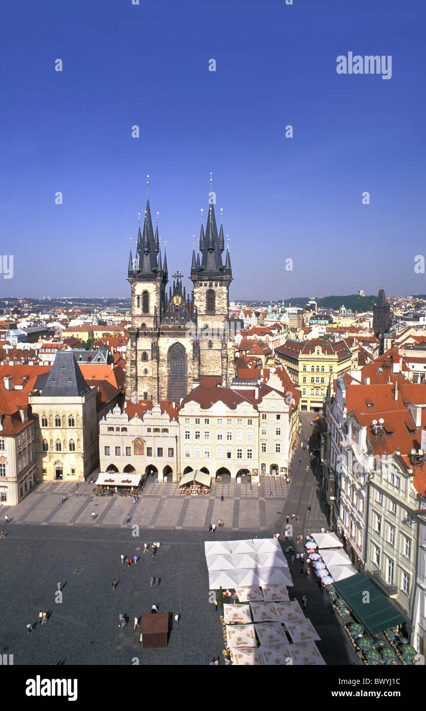 Old Town old town ring place Prague Teynkirche Czechia Europe Tyn ...