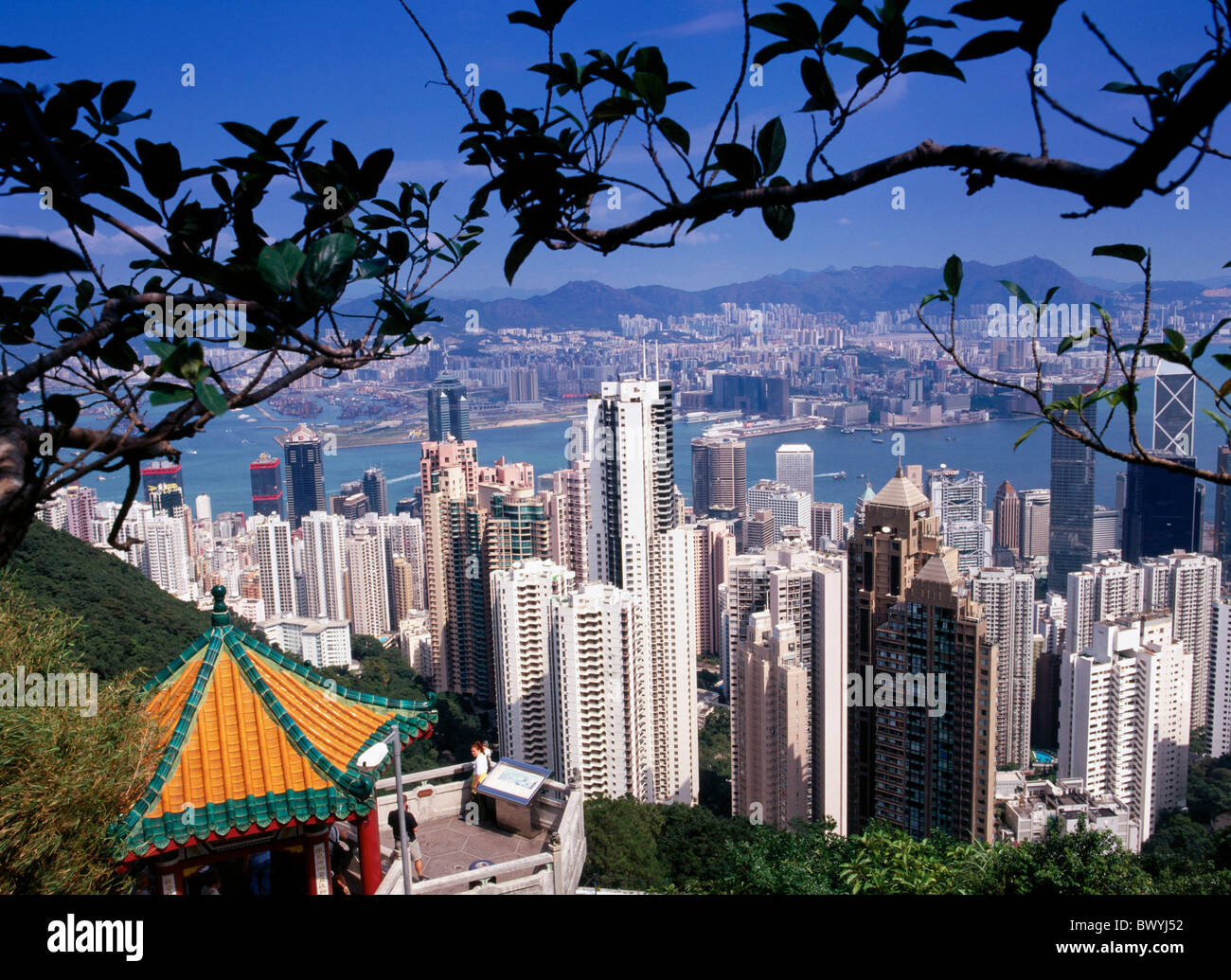 branches Hong Kong China Asia sea pavilion town city overview Stock Photo - Alamy