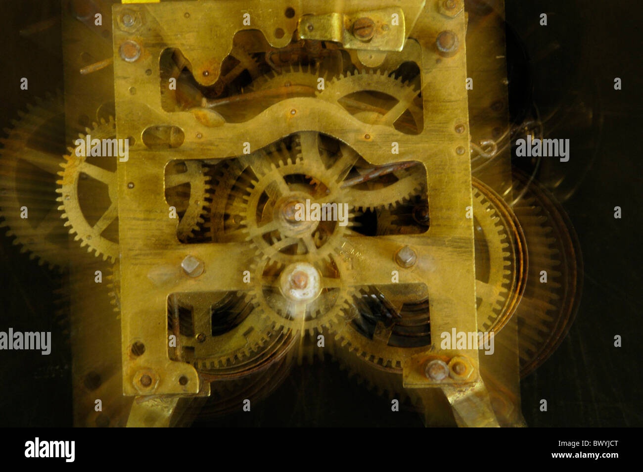 blurred Clock clockwork effect gearwheels mechanics time Watch zoom ...