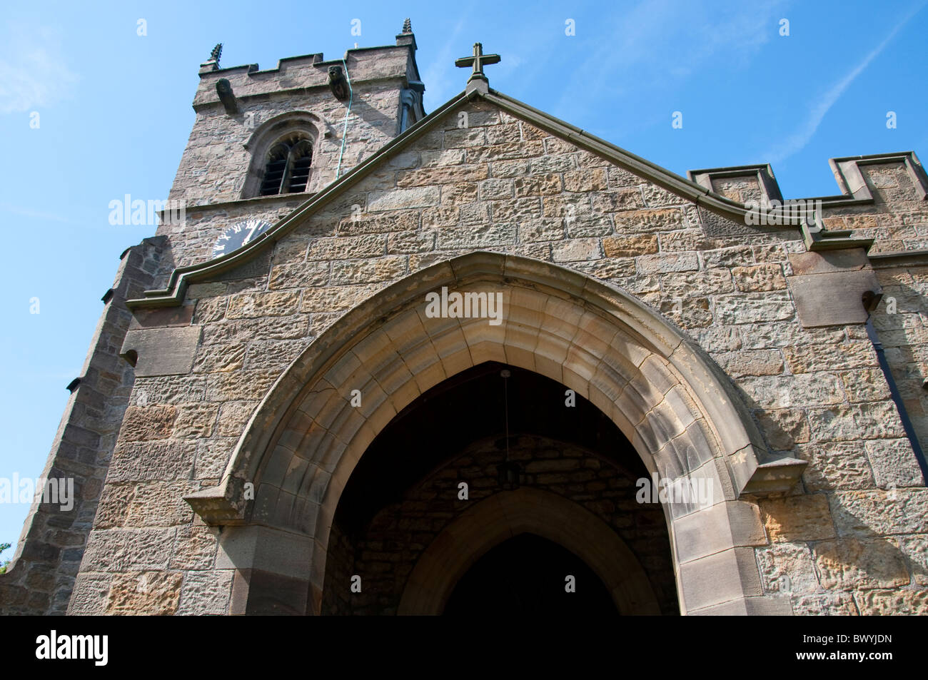 The Church of St Leonard in Downham Pendle Hill area in Lancashire in ...