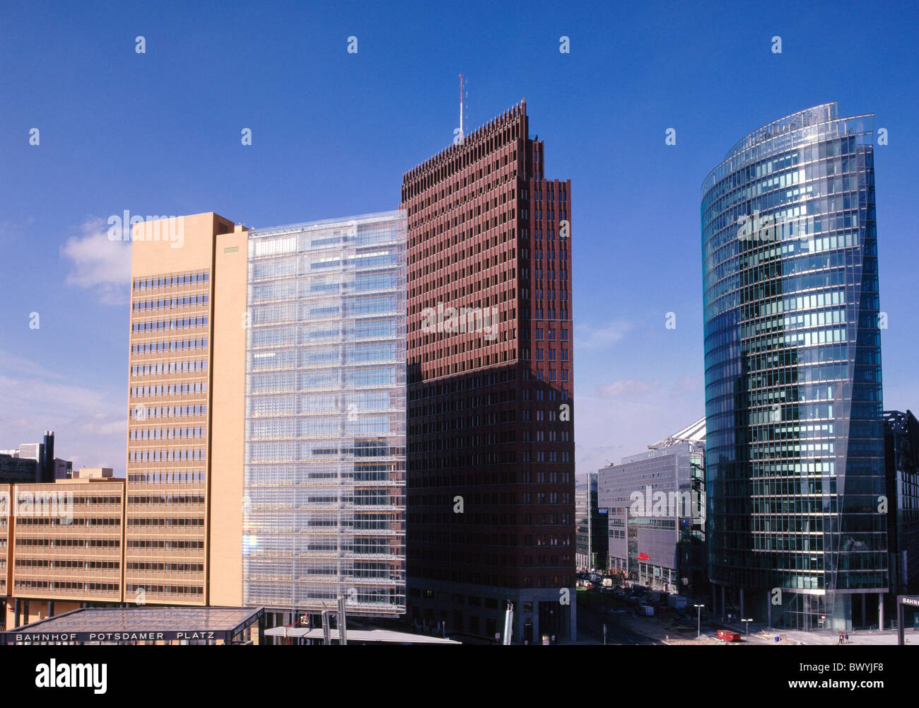 Berlin Germany Europe blocks of flats high-rise buildings modern ...