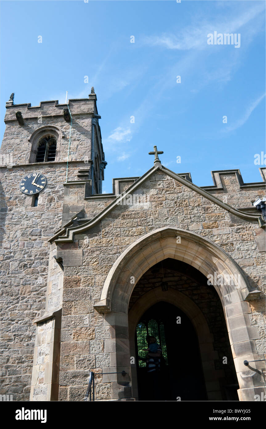 The Church of St Leonard in Downham Pendle Hill area in Lancashire in ...
