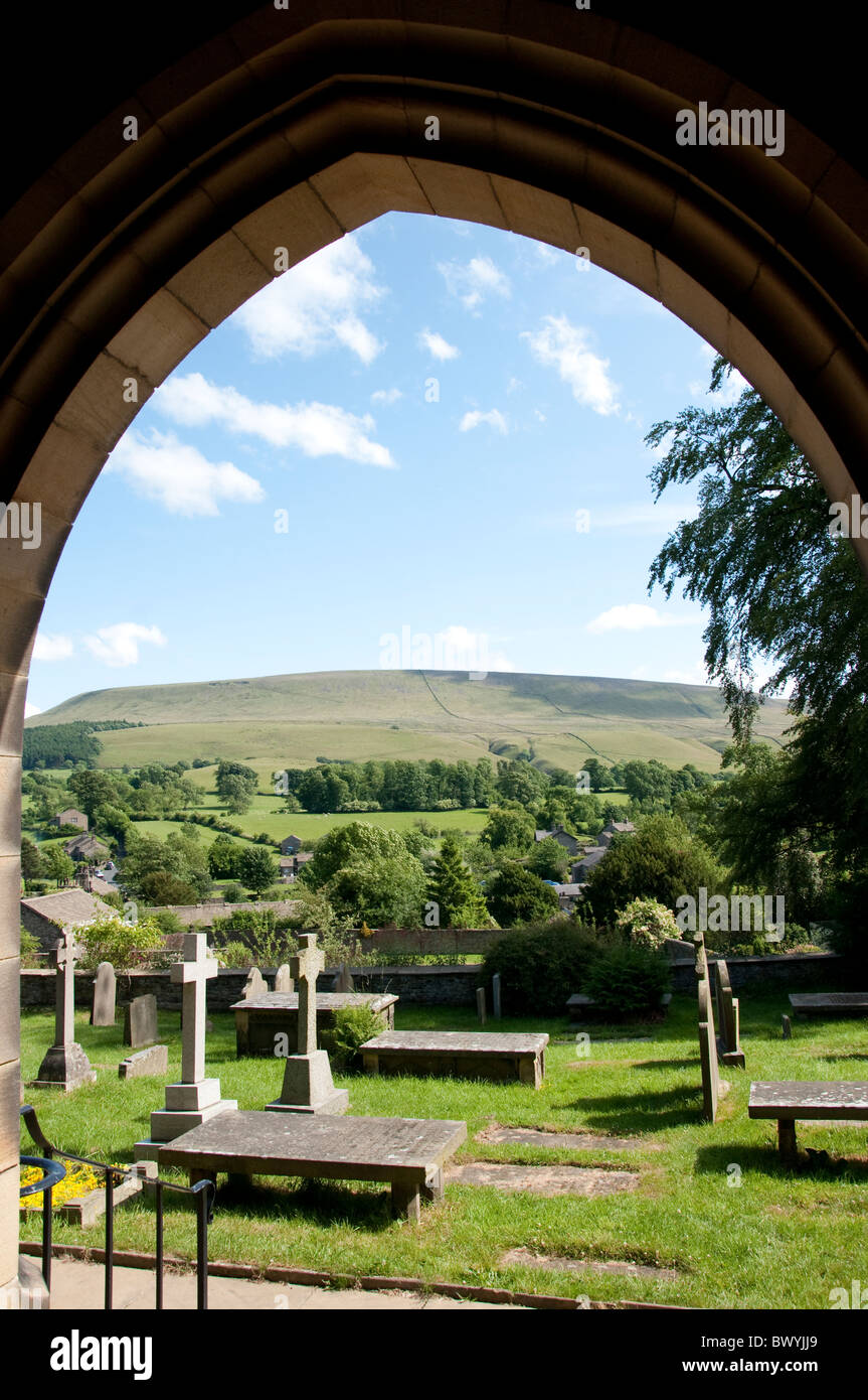 The Church of St Leonard in Downham Pendle Hill area in Lancashire in ...