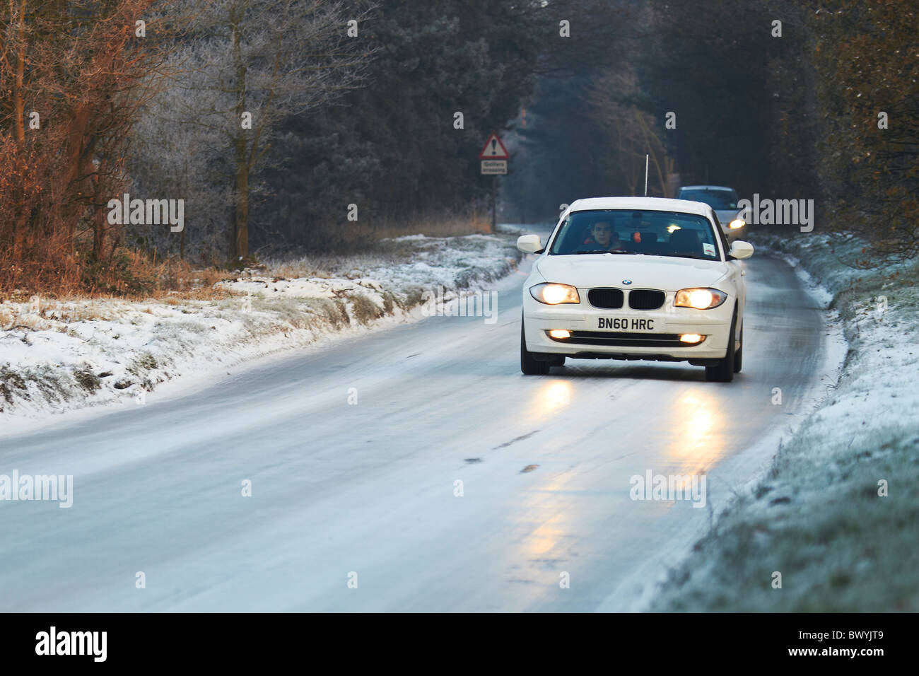 Ice on roads hi-res stock photography and images - Alamy