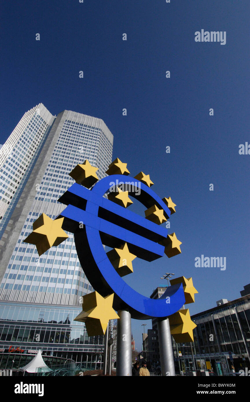 highrise towerblock multistory board currency Euro European central ...