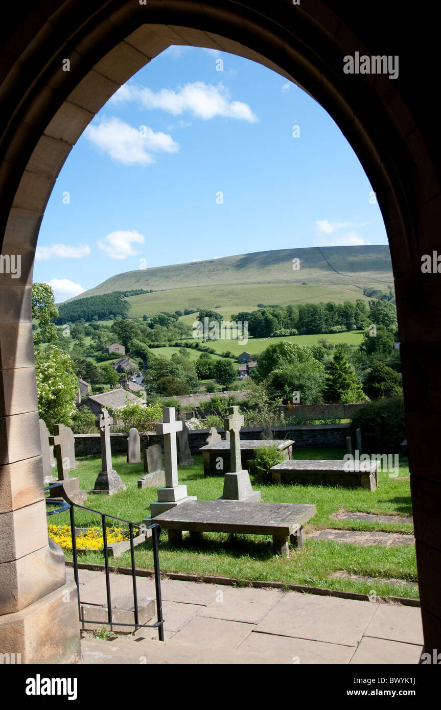 The Church of St Leonard in Downham Pendle Hill area in Lancashire in ...