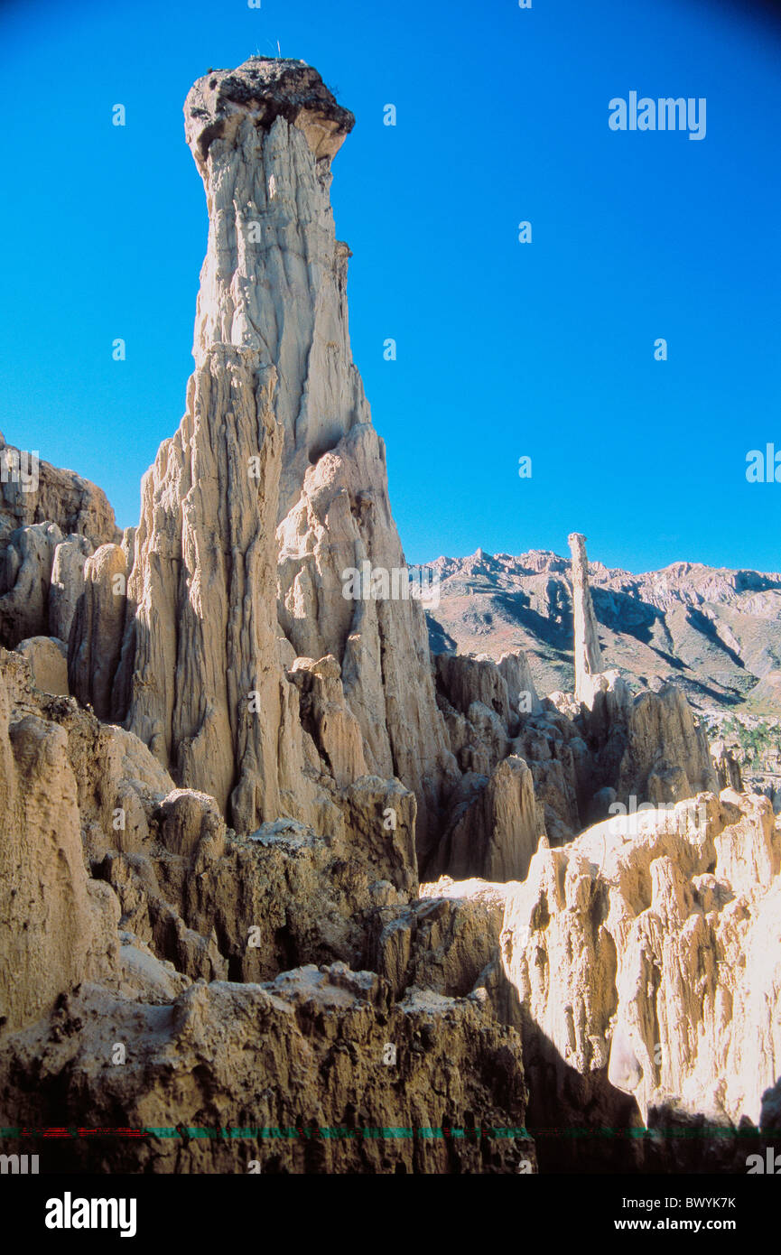 Bolivia South America erosion cliff towers La Paz scenery valley of ...