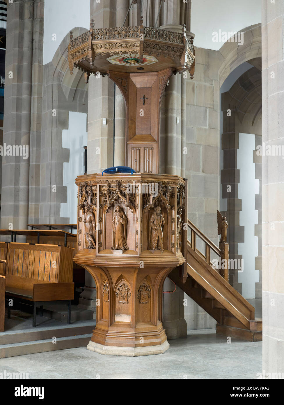 Blackburn Cathedral pulpit Stock Photo - Alamy