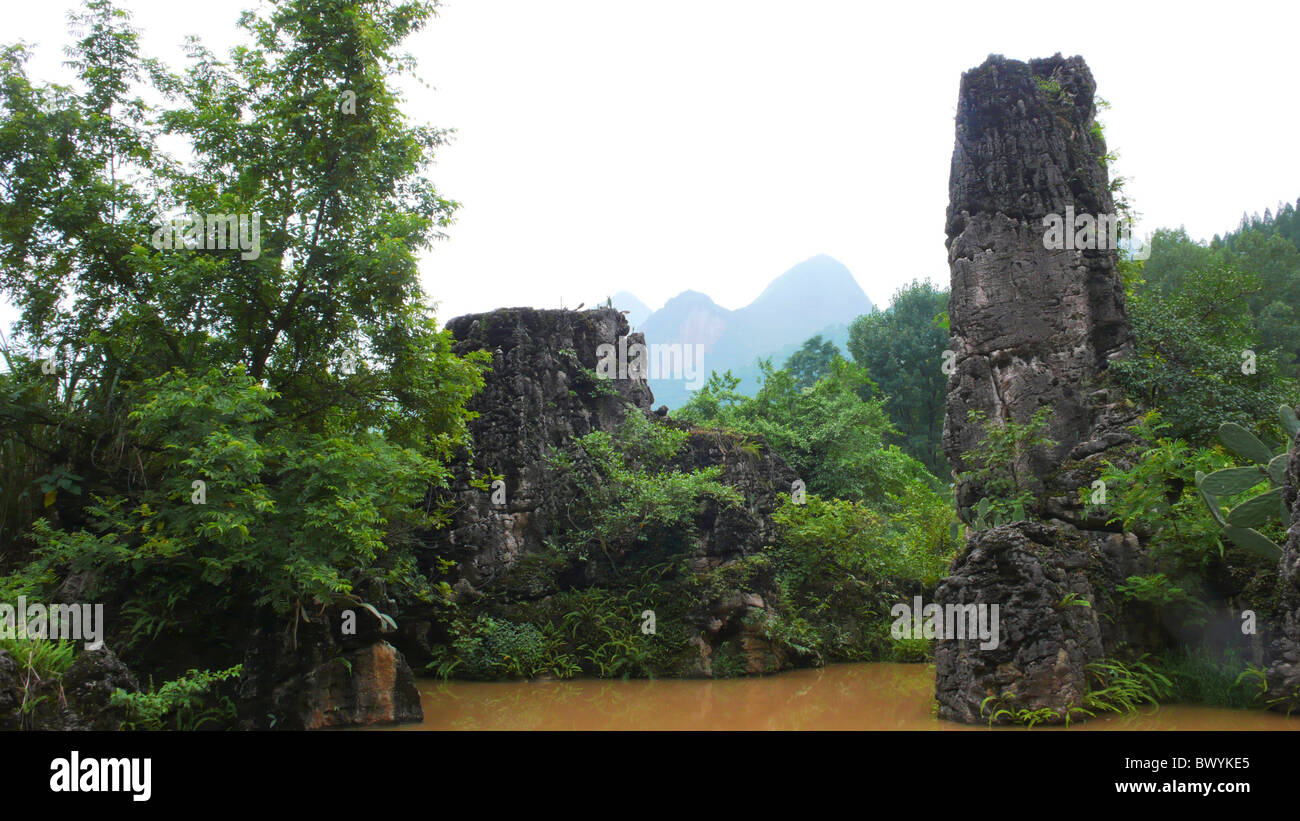 Tianxing Bridge Scenic Zone, Anshun, Guizhou Province, China Stock ...