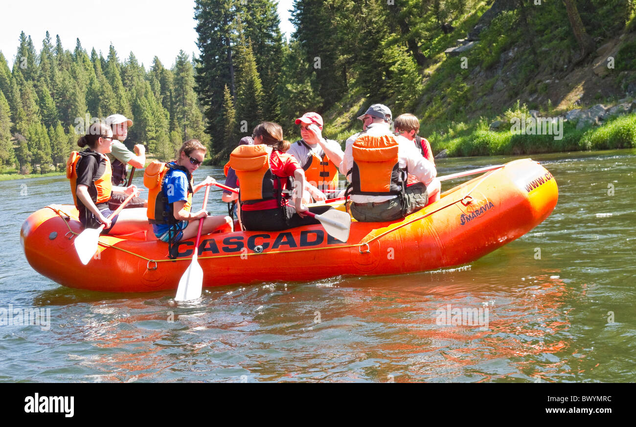 Rafting on the North Fork of the Payette River, 62-mile (100 km) river ...