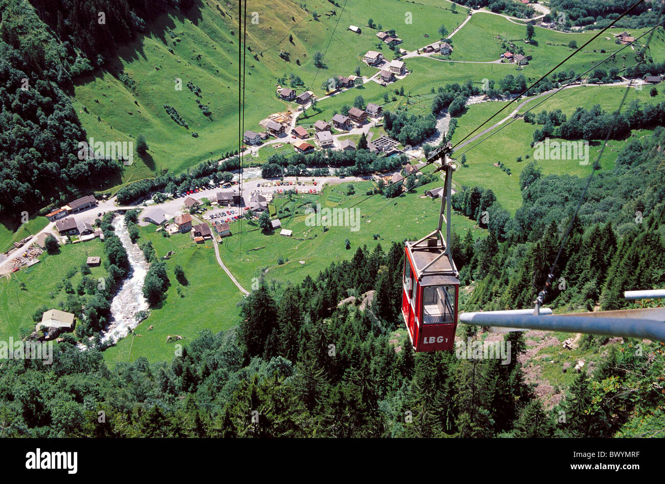 railway aerial cableway ropeway gondola cable railway Switzerland ...