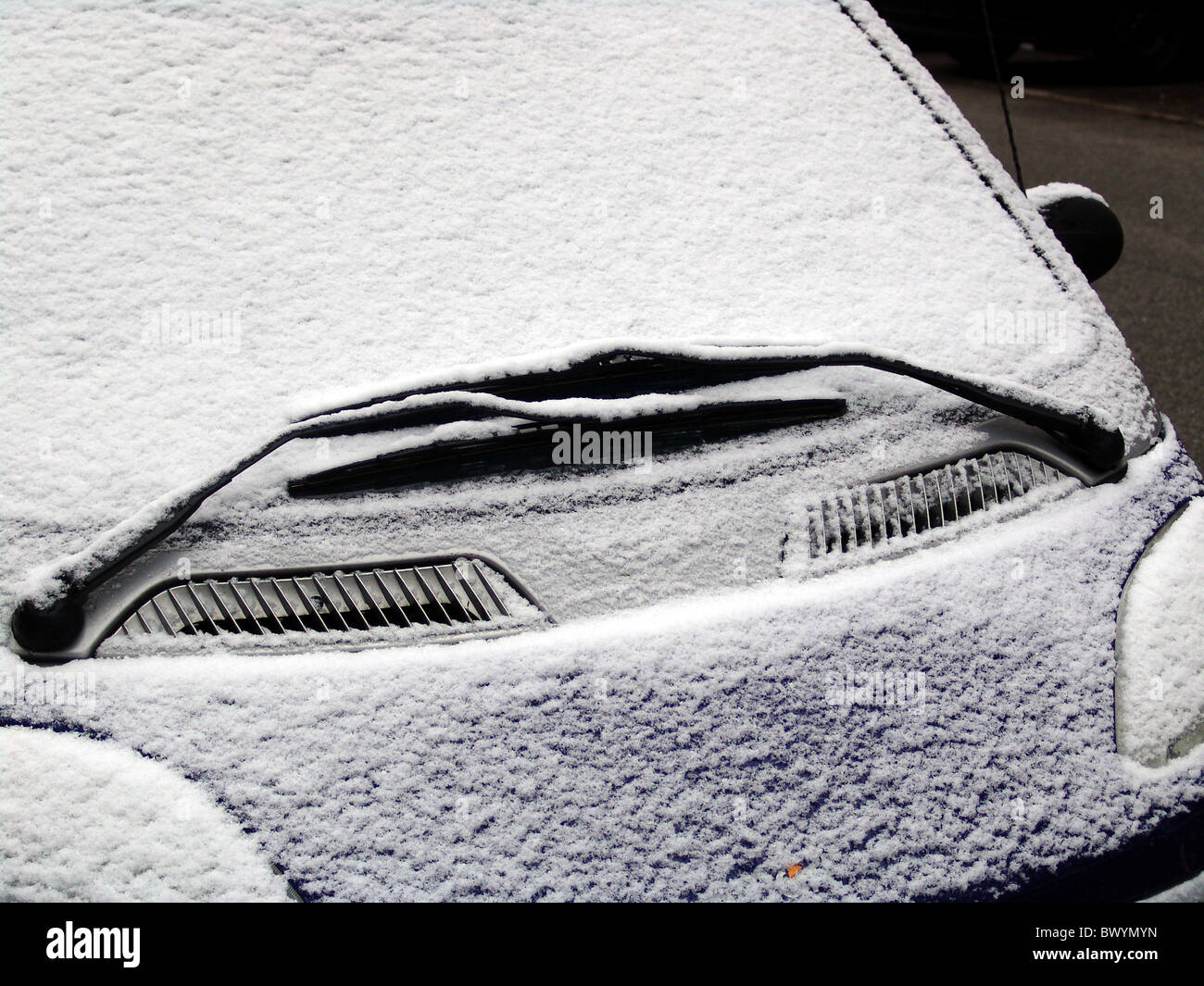 automobile car iced icy Frost ice outside passenger car Smart snow ...