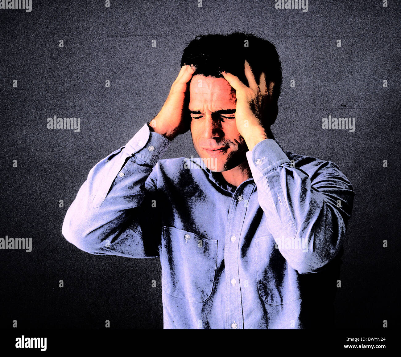 aches alienated Cephalic pain effect headaches illness man medicine ...