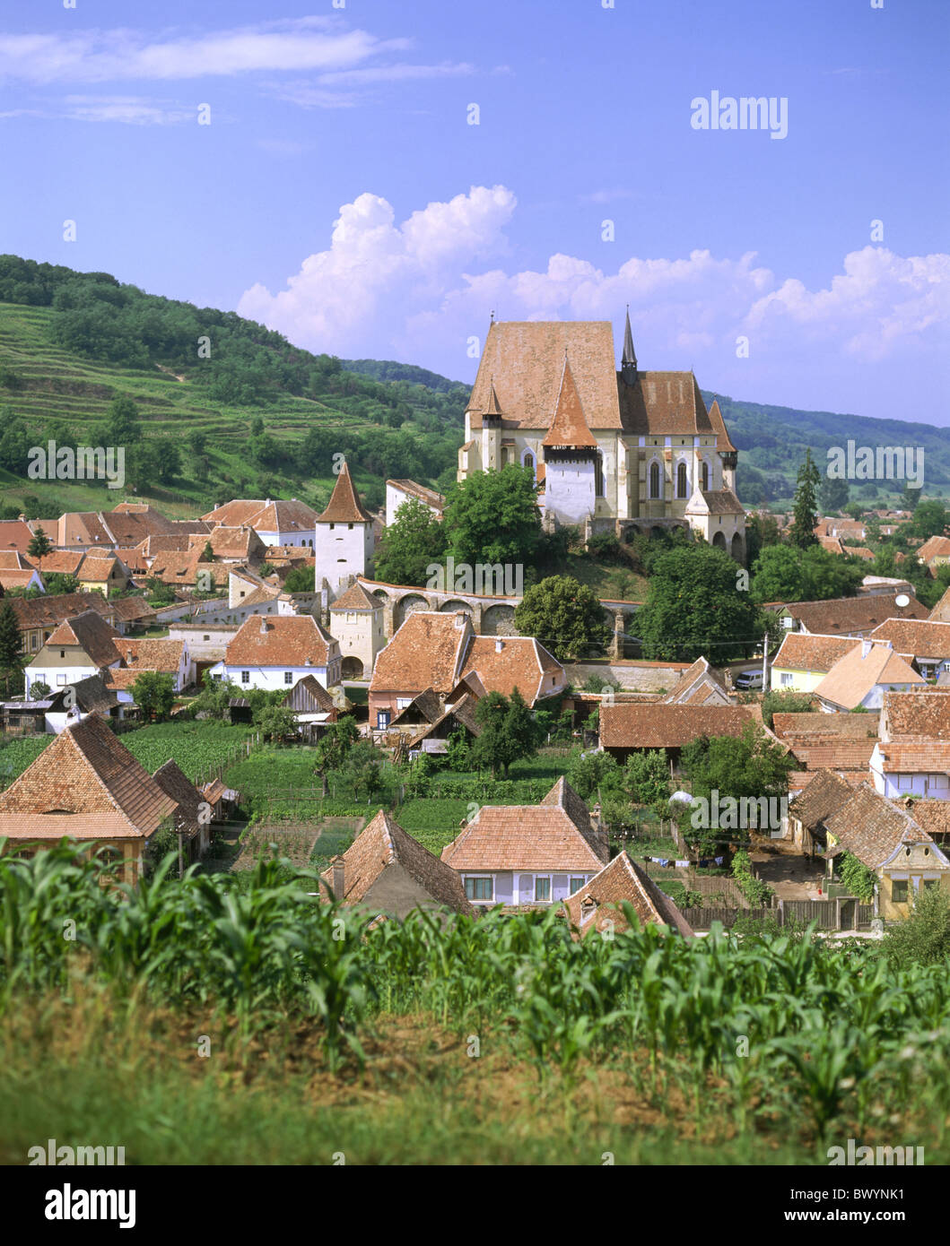 Biertan Birthalm castle church village church Romania Transylvania ...