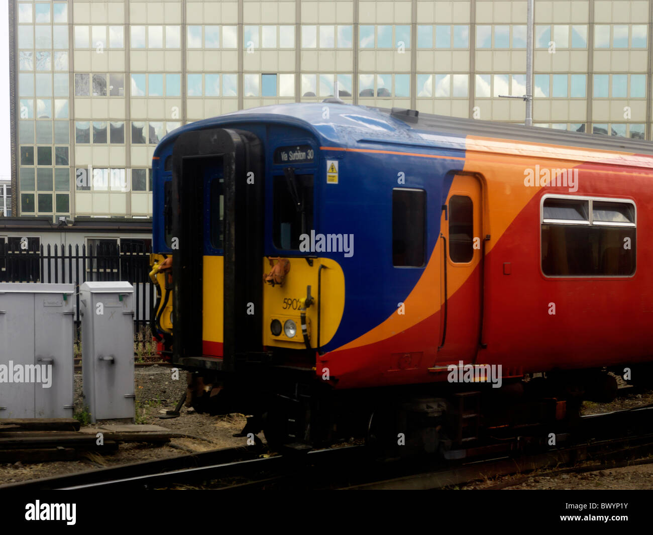 London England Train Coming Into Station Stock Photo - Alamy