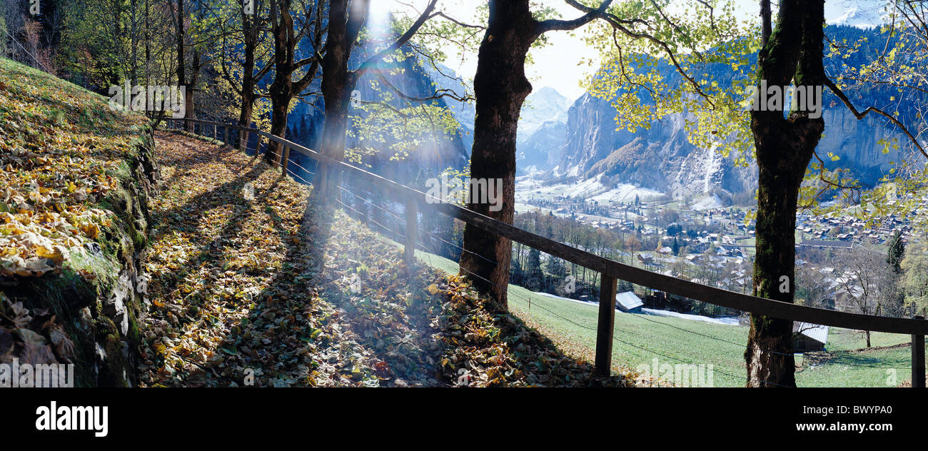 alpine Alps mountains Bernese Oberland autumn canton Bern scenery ...