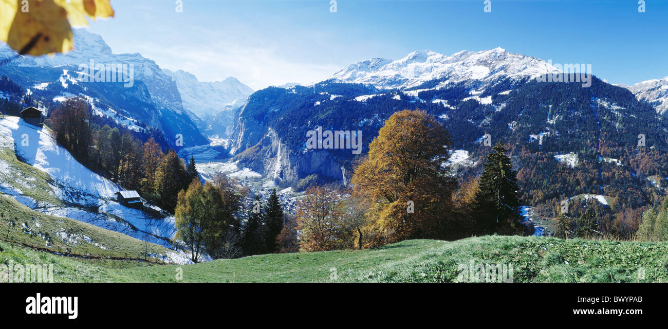 alpine Alps mountains Bernese Oberland autumn canton Bern scenery ...