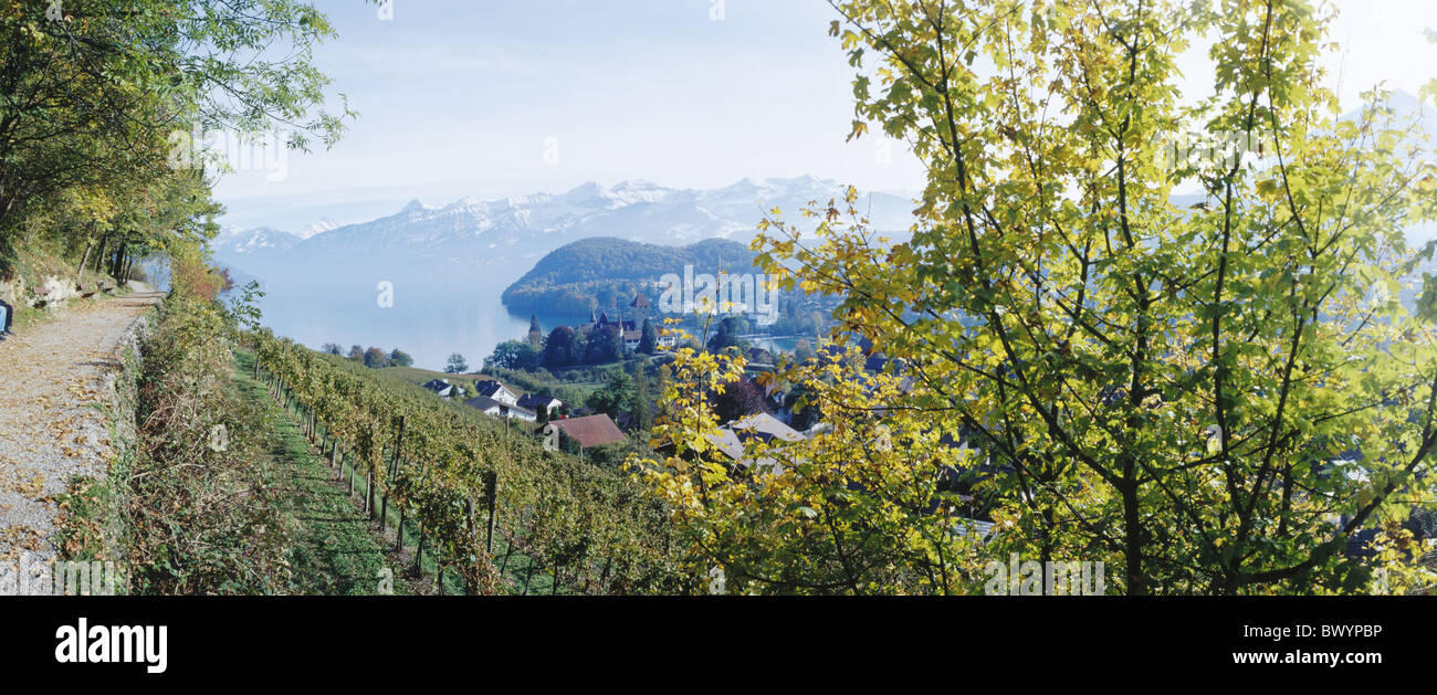 alpine Alps mountains Bernese Oberland autumn canton Bern panorama ...
