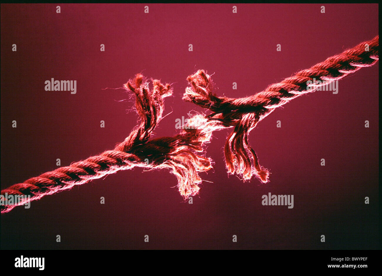 break Dew Rope rope rupture symbol tear tearing Stock Photo - Alamy