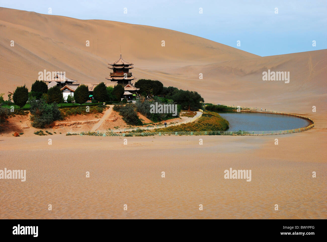 Yueya Spring at the foot of Mingsha Hill, Dunhuang, Jiuquan, Gansu ...