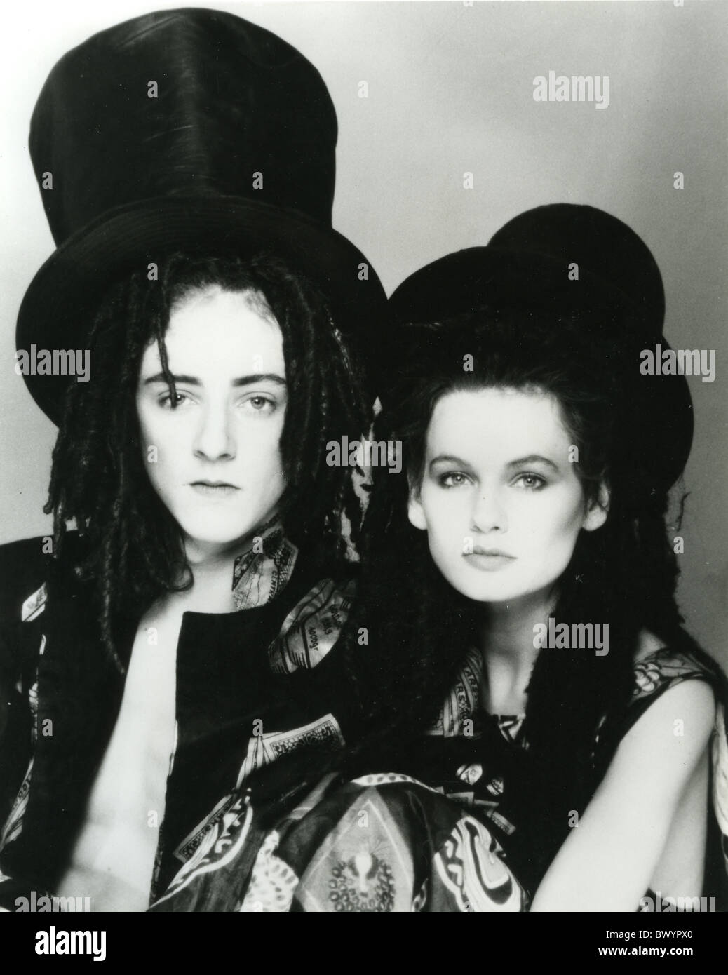 HAYSI FANTAYZEE promotional photo of UK pop duo Jeremy Healey and Kate ...