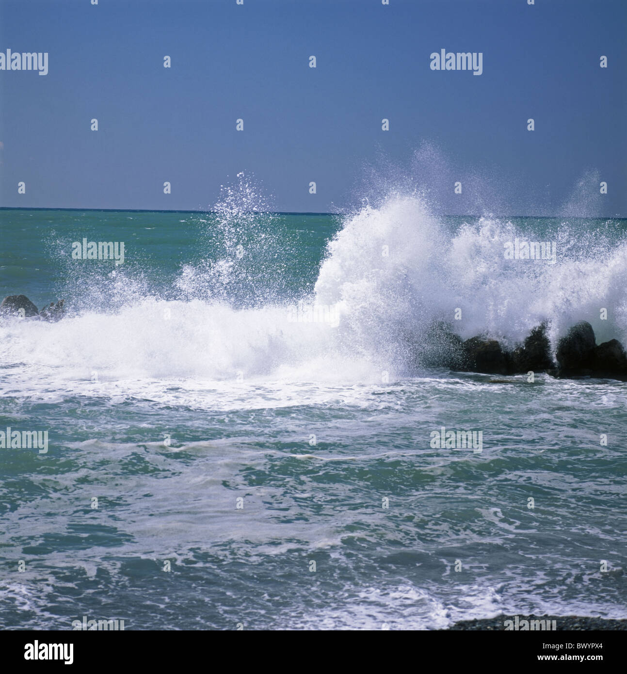 surf waves Italy Europe Liguria coast Mediterranean Sea splash ...