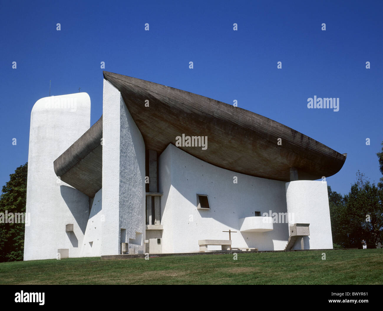 France Europe church le Corbusier Notre Dame of Hauts Ronchamp religion ...