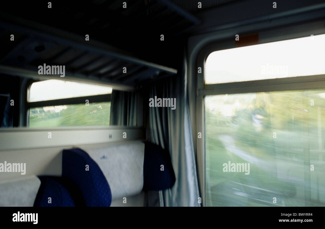 view railway road car window inside travel traveling seat train train ...