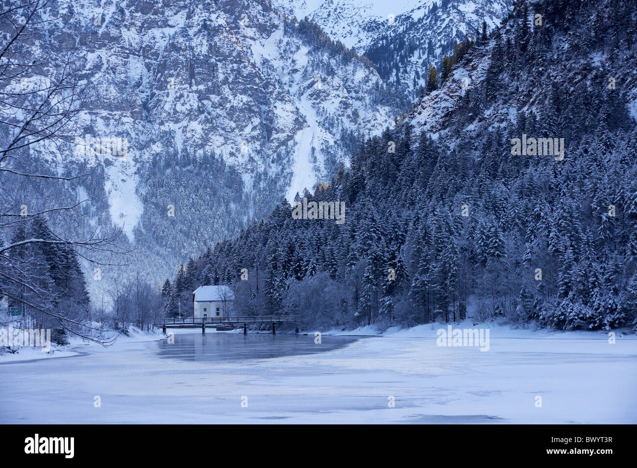 Cold morning on the lake Stock Photo - Alamy